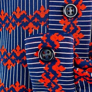 Vintage | Jackets & Coats | 96s Vibrant Blue Red Orange Dress Coat Xss ...